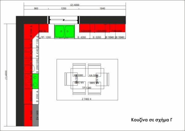 Σχεδιασμός Κουζίνας, Σχεδίαση Επίπλων Κουζίνας και 3D Απεικόνιση