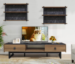Σύνθεση τηλεόρασης με high gloss MDF